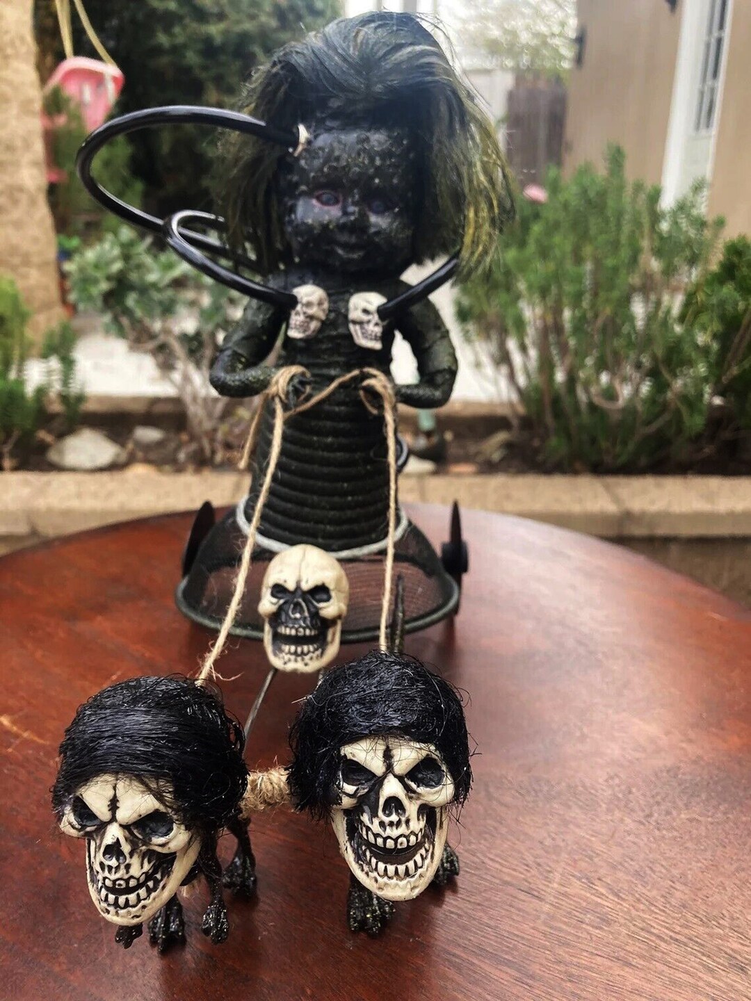 Creepy Gothic Apocalyptic Mixed Media Art Model Doll With Pet Dinosaur ...