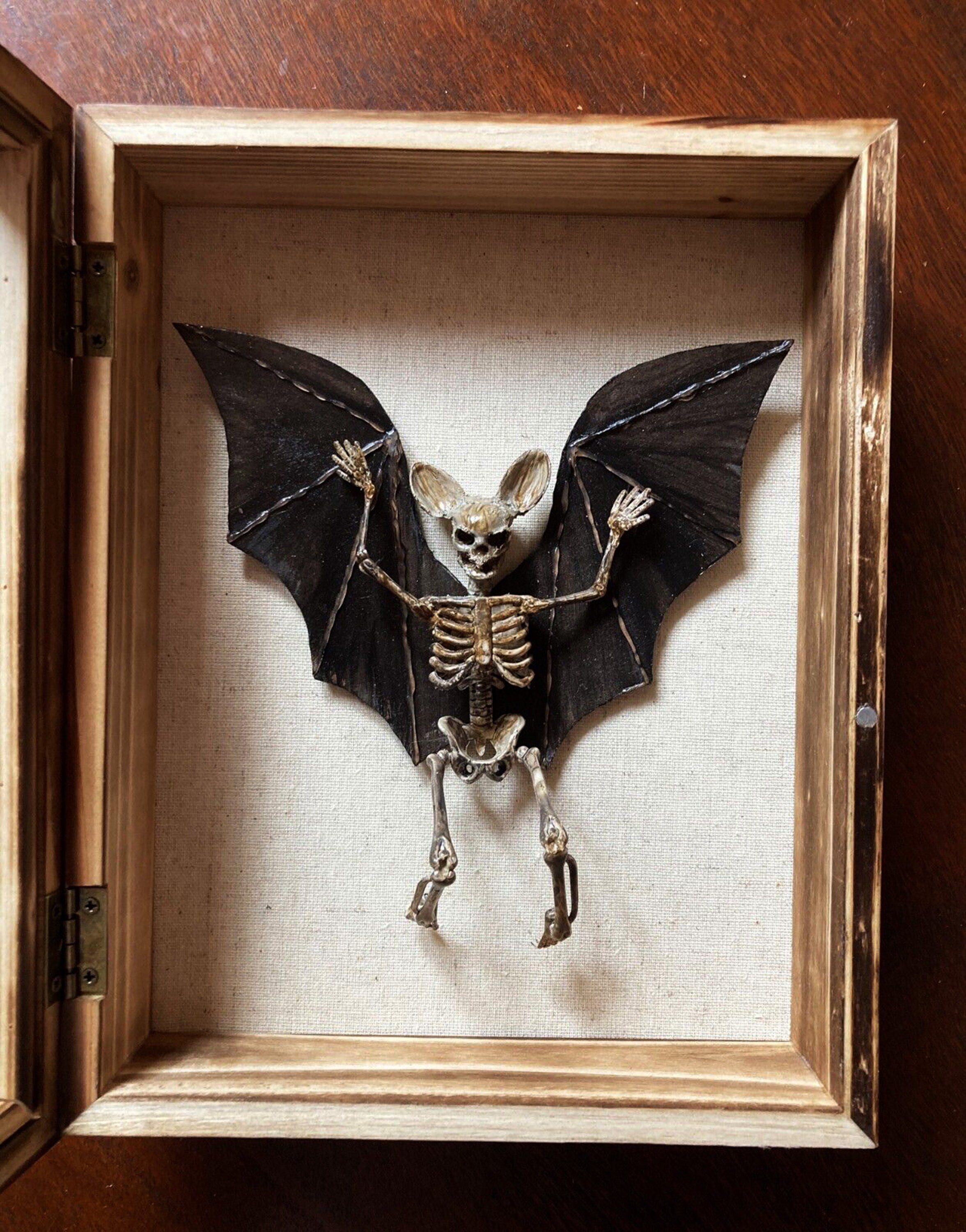 Mummified Skeleton Bat 3D Mixed Media Art - Etsy