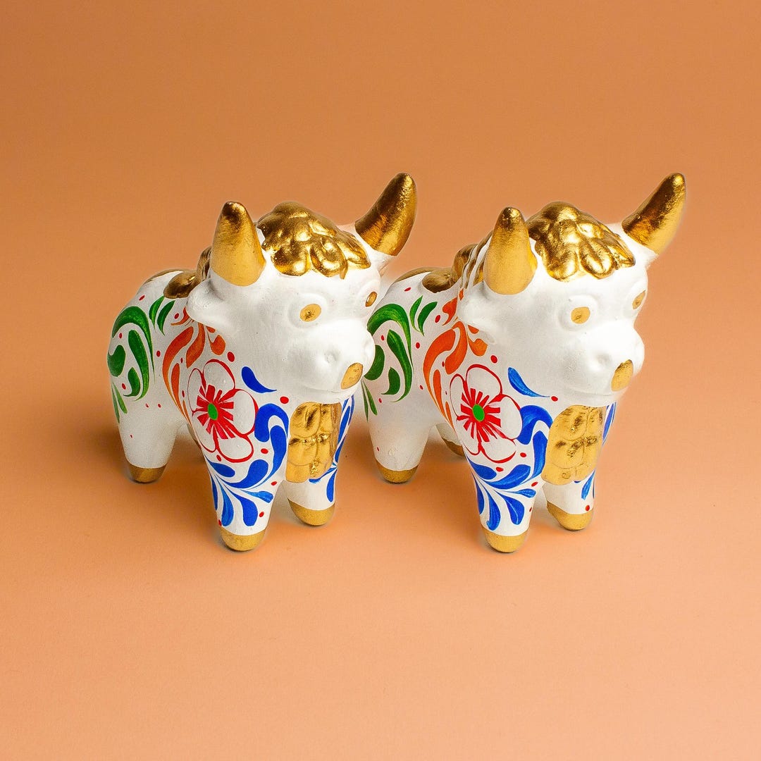 Pucará Bulls (bulls From Pucará), White, Artesania // Stylish Interior ...