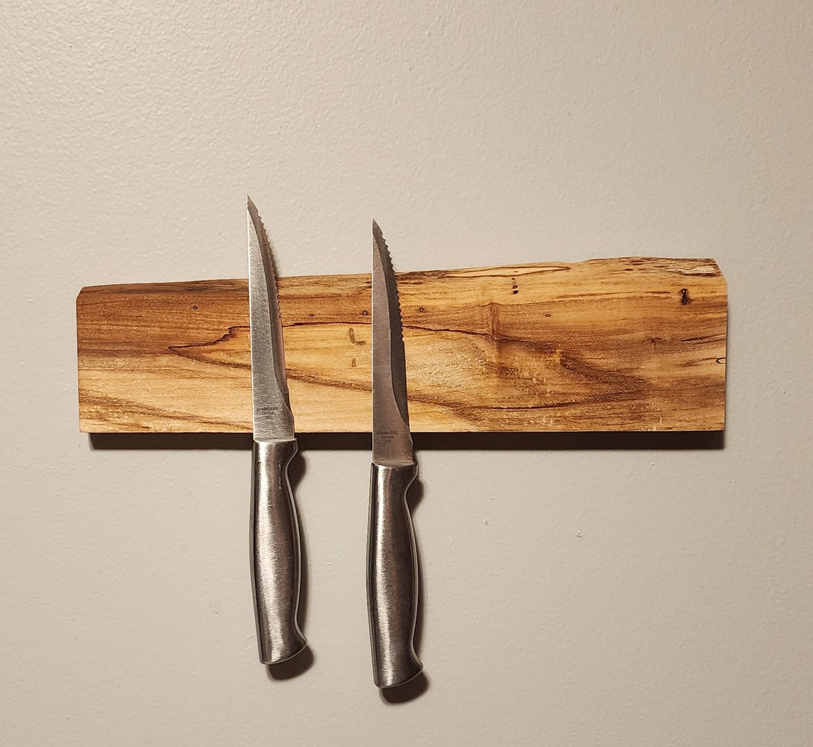 Live Edge Magnetic Knife Rack Maple - Etsy