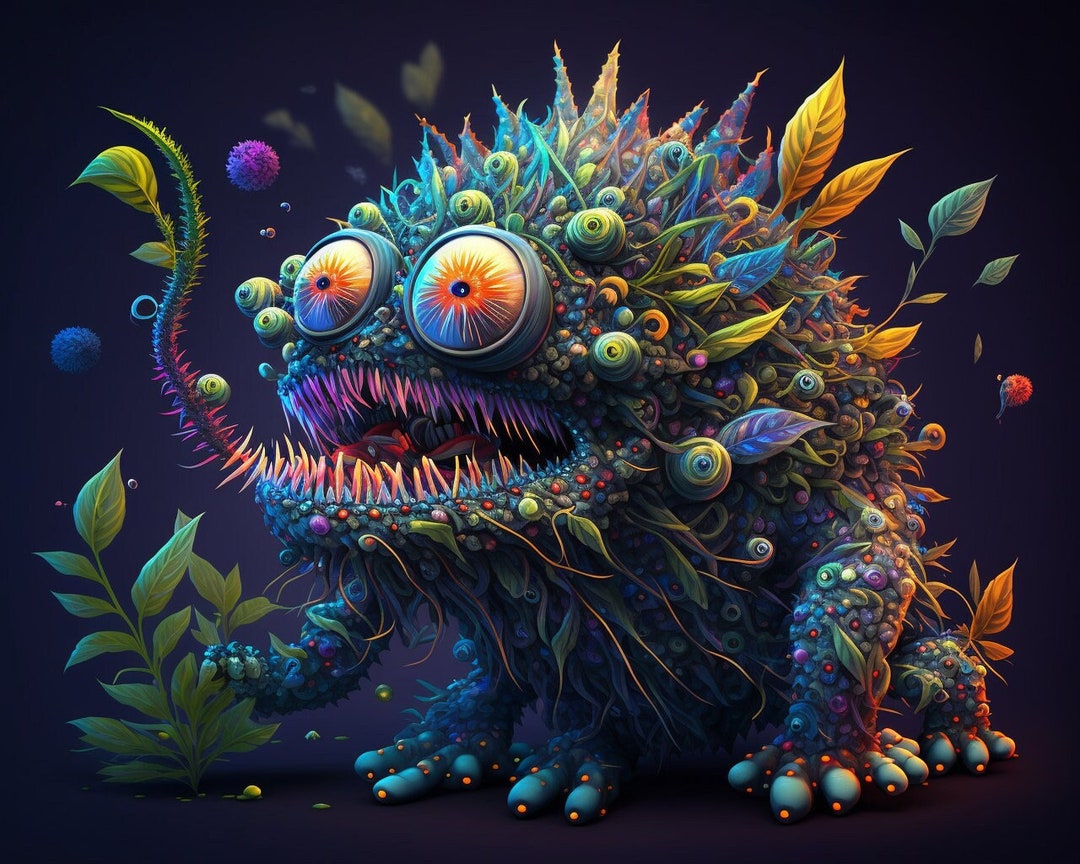 Cannabis Monster Art | Printable Poster Digital Download - Etsy