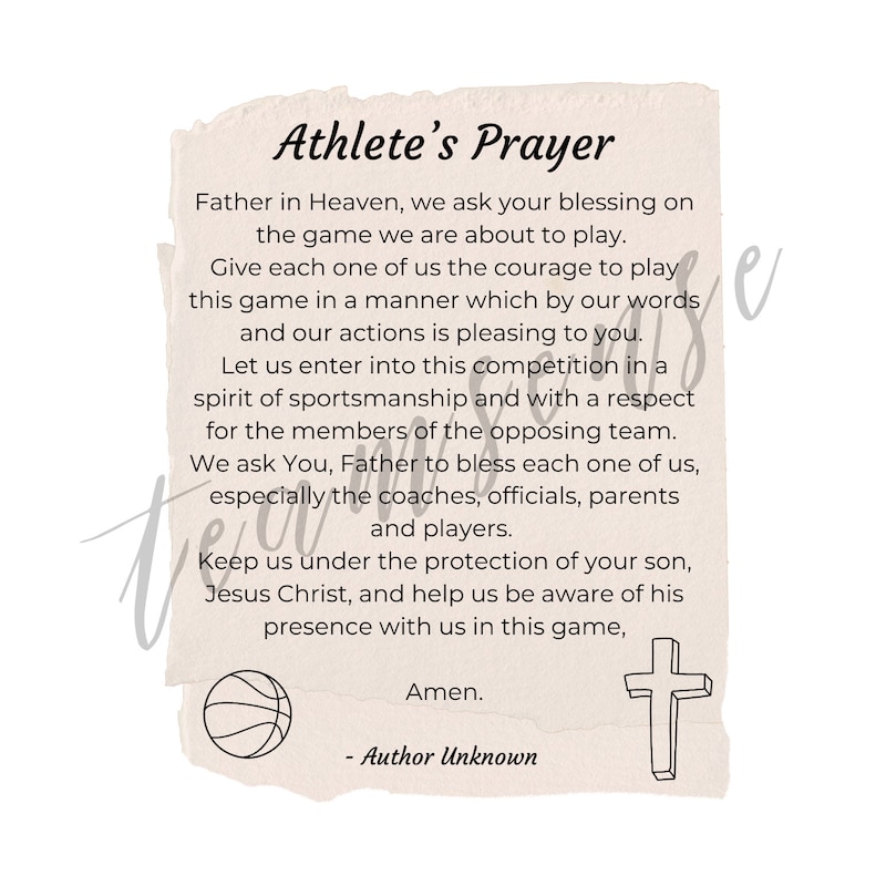 Basketball Prayer - Etsy