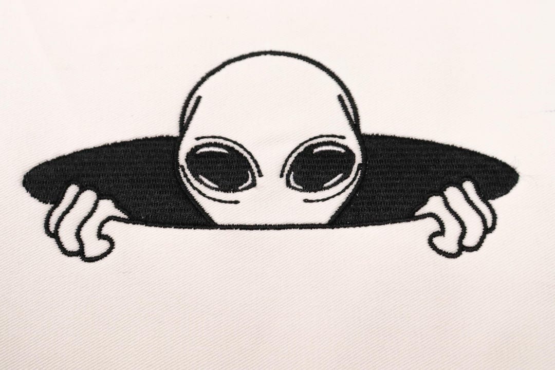Alien Machine Embroidery Design, Alien Embroidery Design, File in PES ...