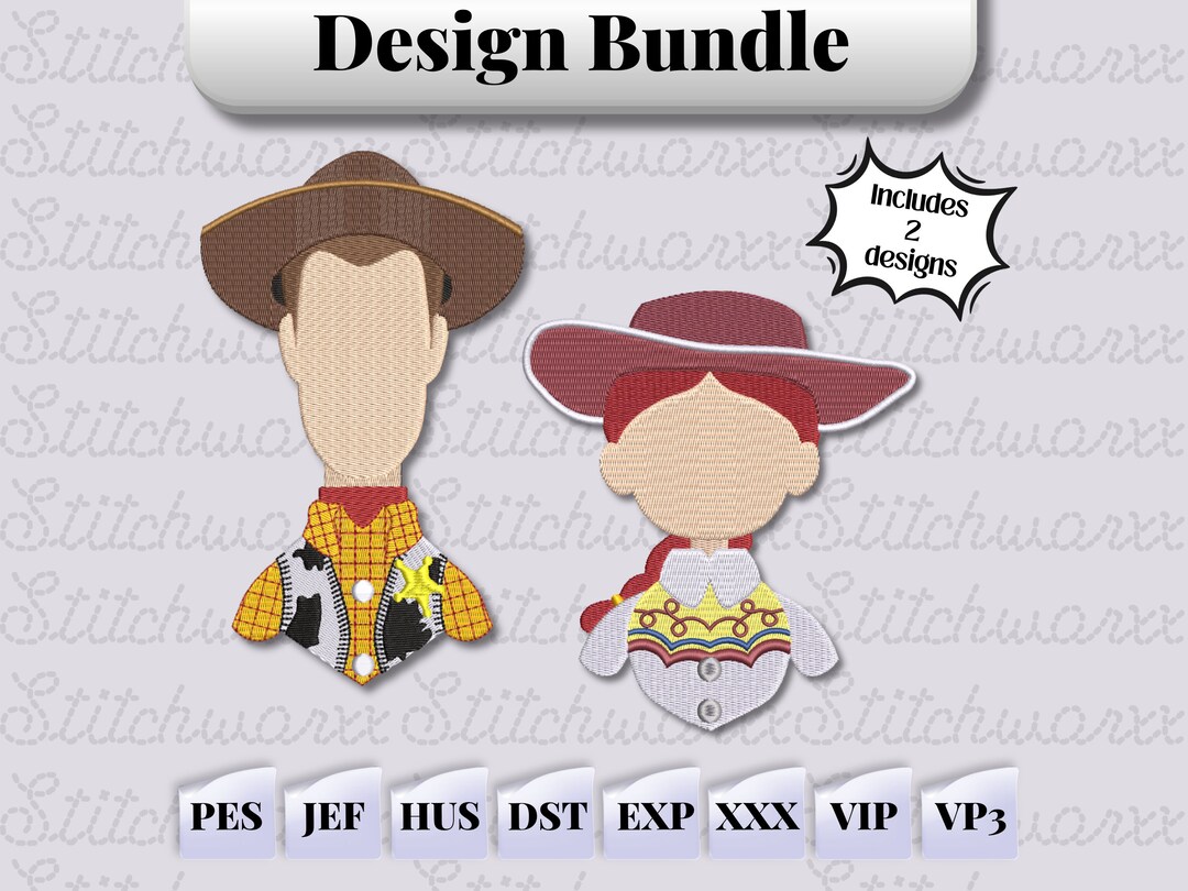 Woody and Jessie Embroidery Designs Toy Story Embroidery - Etsy