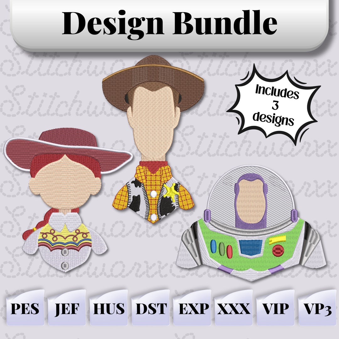 Woody Buzz and Jessie Embroidery Design Bundle Toy Storyy - Etsy