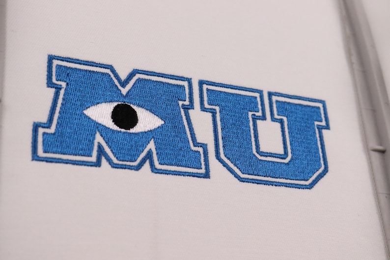 MU Logo Embroidery File, Monsters University Embroidery Designs, File ...