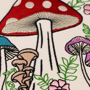 Mushrooms and Flowers Machine Embroidery Design, Mushroom Embroidery ...