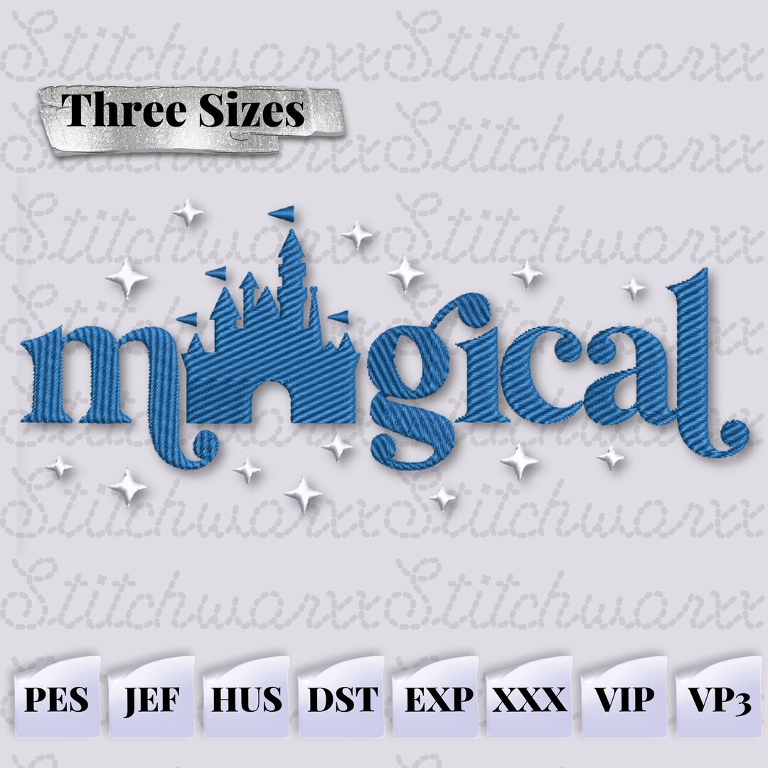 Magical Disneyy Castle Embroidery File, Trendy Embroidery Design, File ...
