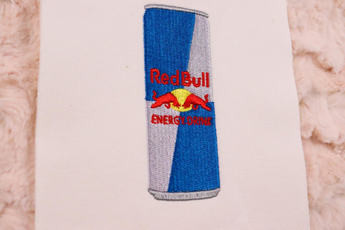 Red Bull Machine Embroidery Design, Energy Drink Embroidery, File in ...