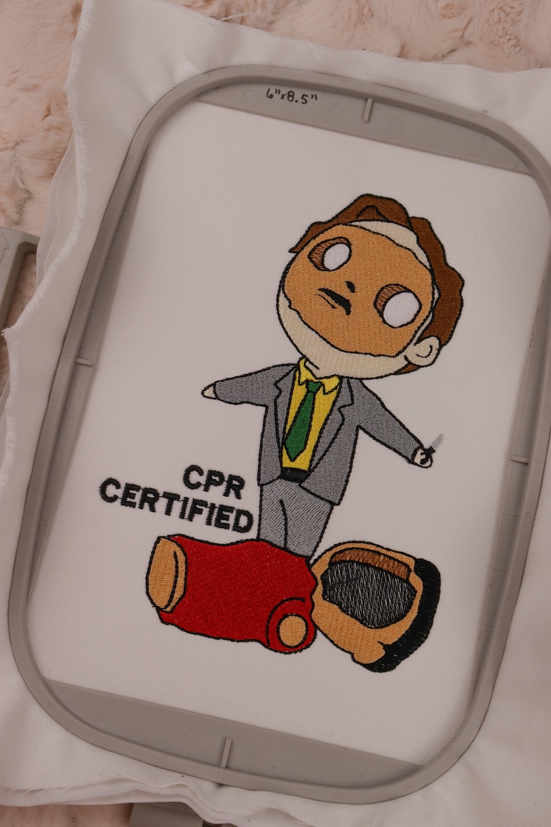CPR Certified Machine Embroidery Design, Office Embroidery Design ...
