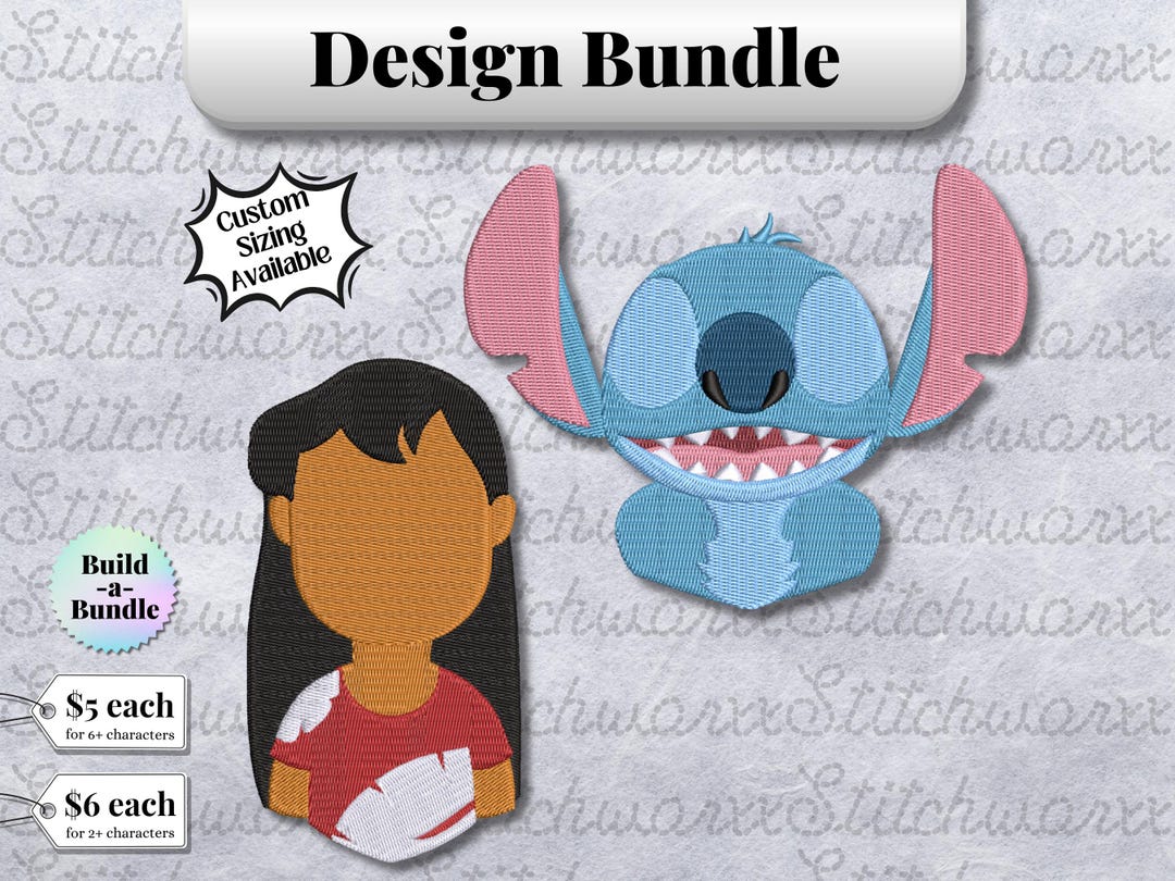 Lilo and Stitch Machine Embroidery Design, Lilo Stitch Embroidery ...