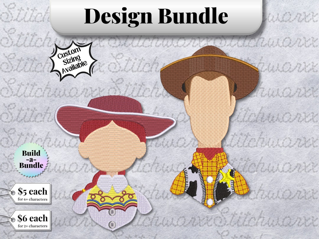 Woody and Jessie Embroidery Designs, Toy Story Embroidery Design, File ...