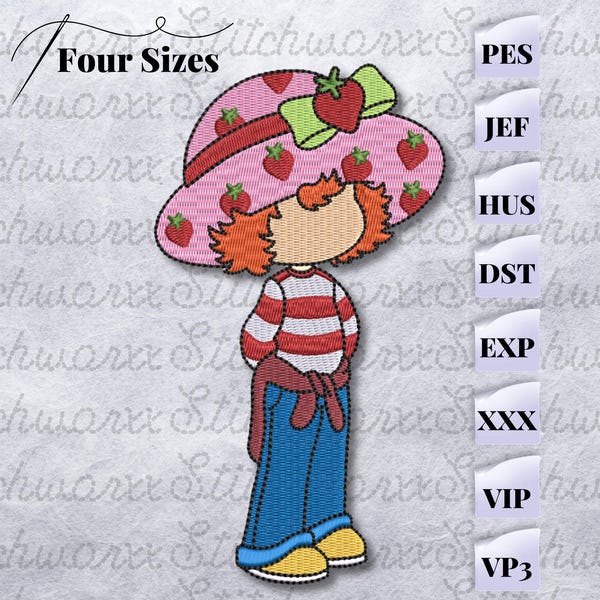 Strawberry Shortcake Embroidery - Etsy