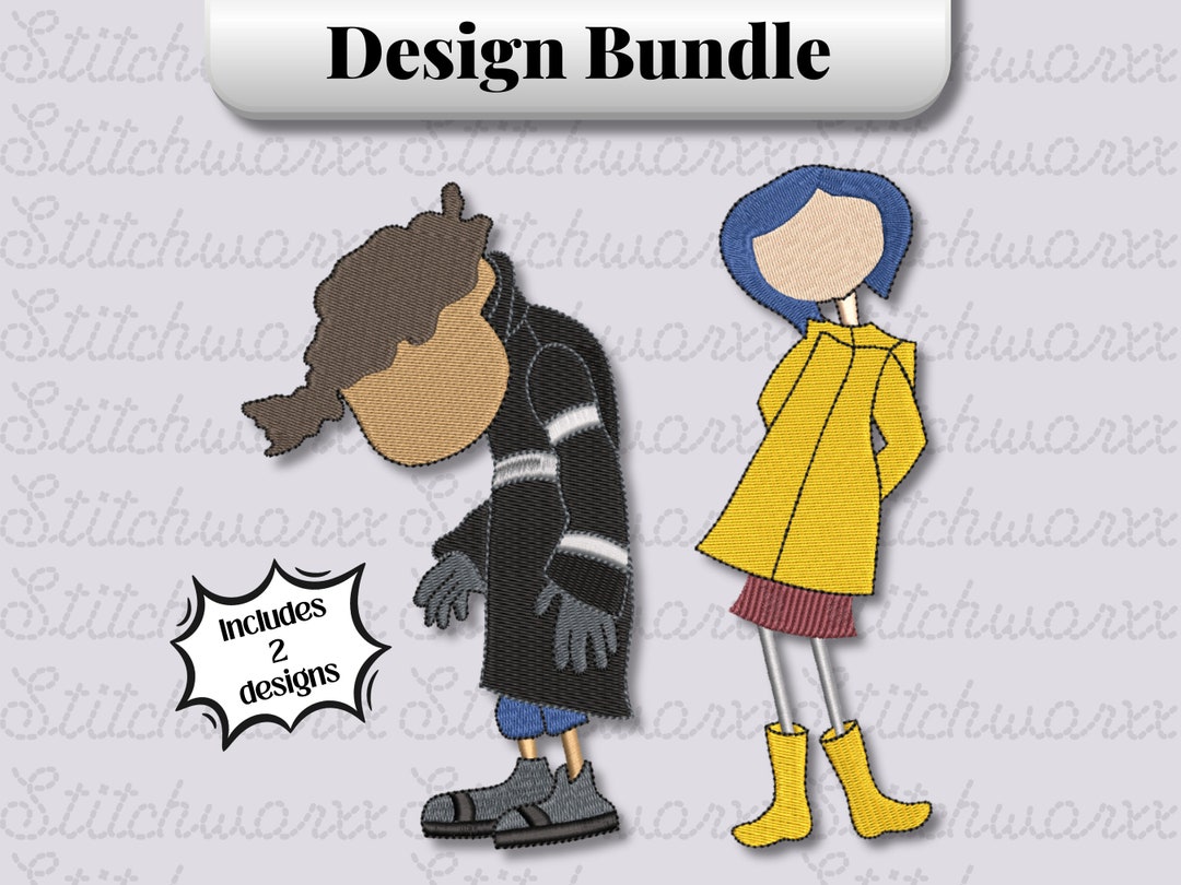 Coraline and Wibey Embroidery Design Bundle Machine - Etsy