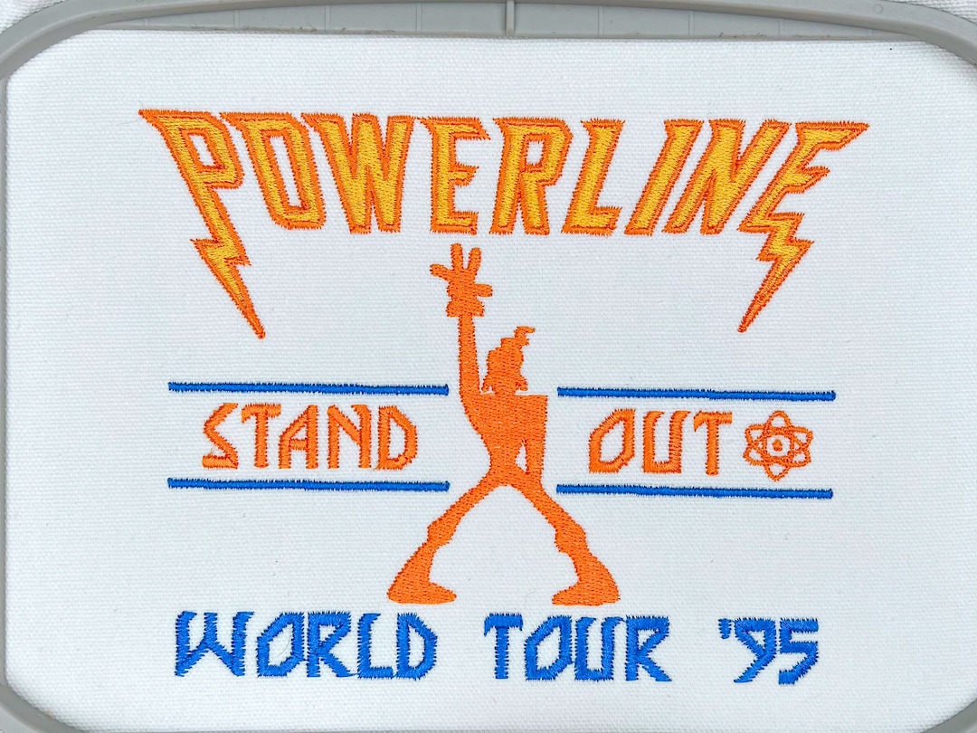 Powerline Embroidery Design, Powerline Machine Embroidery, File in PES ...