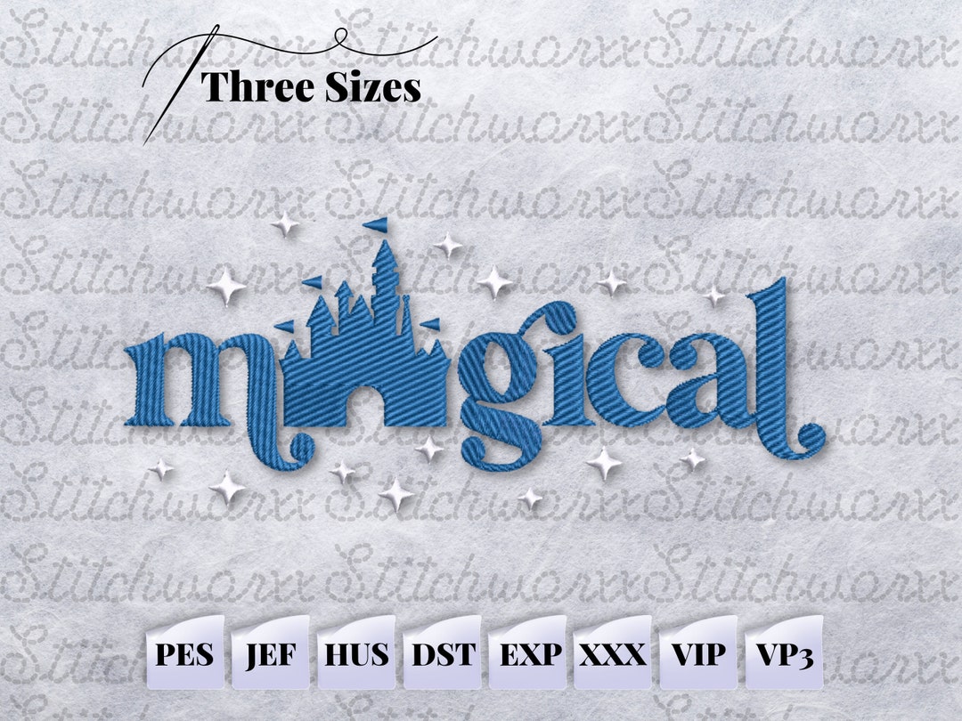 Magical Disneyy Castle Embroidery File, Trendy Embroidery Design, File ...
