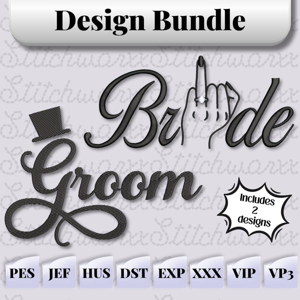 Bride and Groom on Embroidery - Etsy