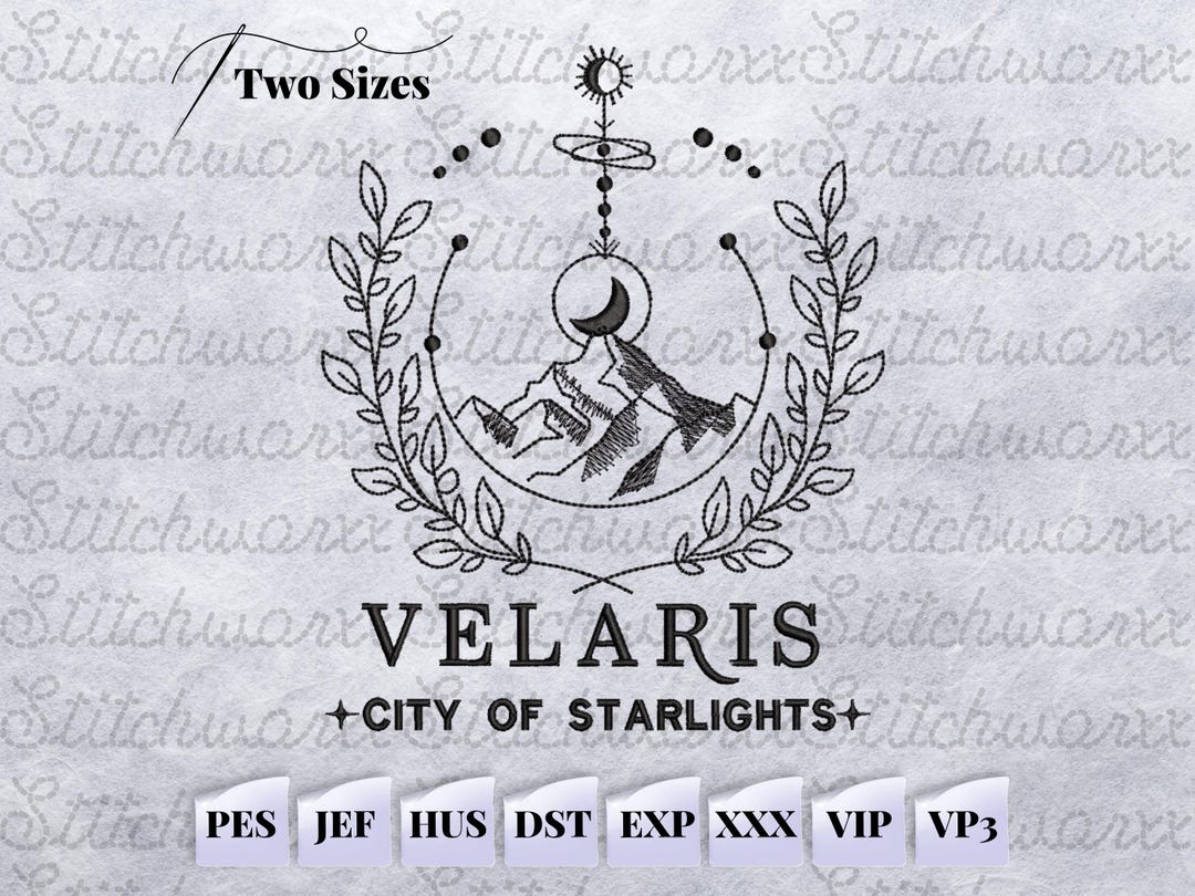 Velaris Machine Embroidery Design, Acotar Embroidery Design, File in ...