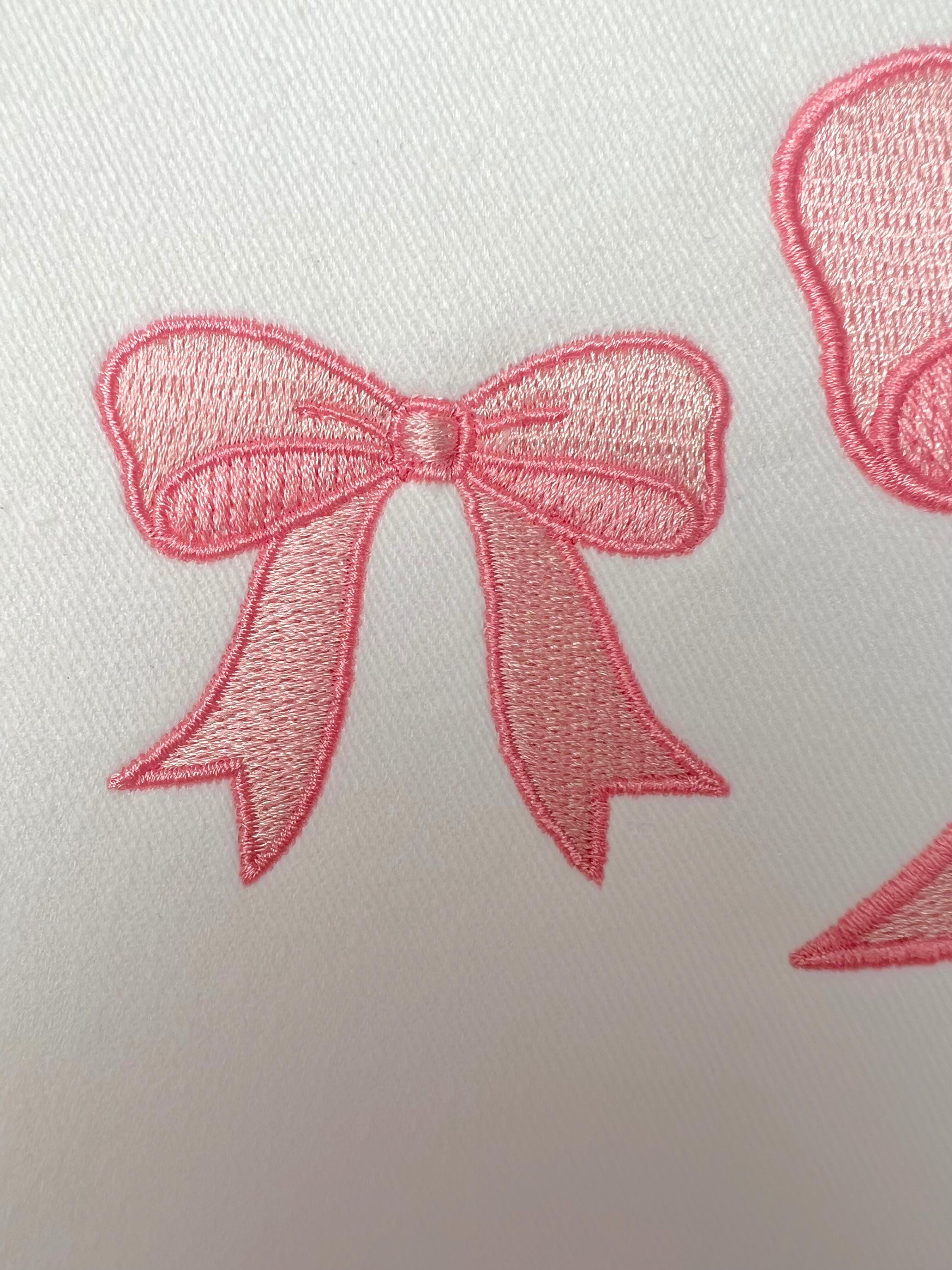 Bow Machine Embroidery Design, Coquette Embroidery Design, File in PES ...