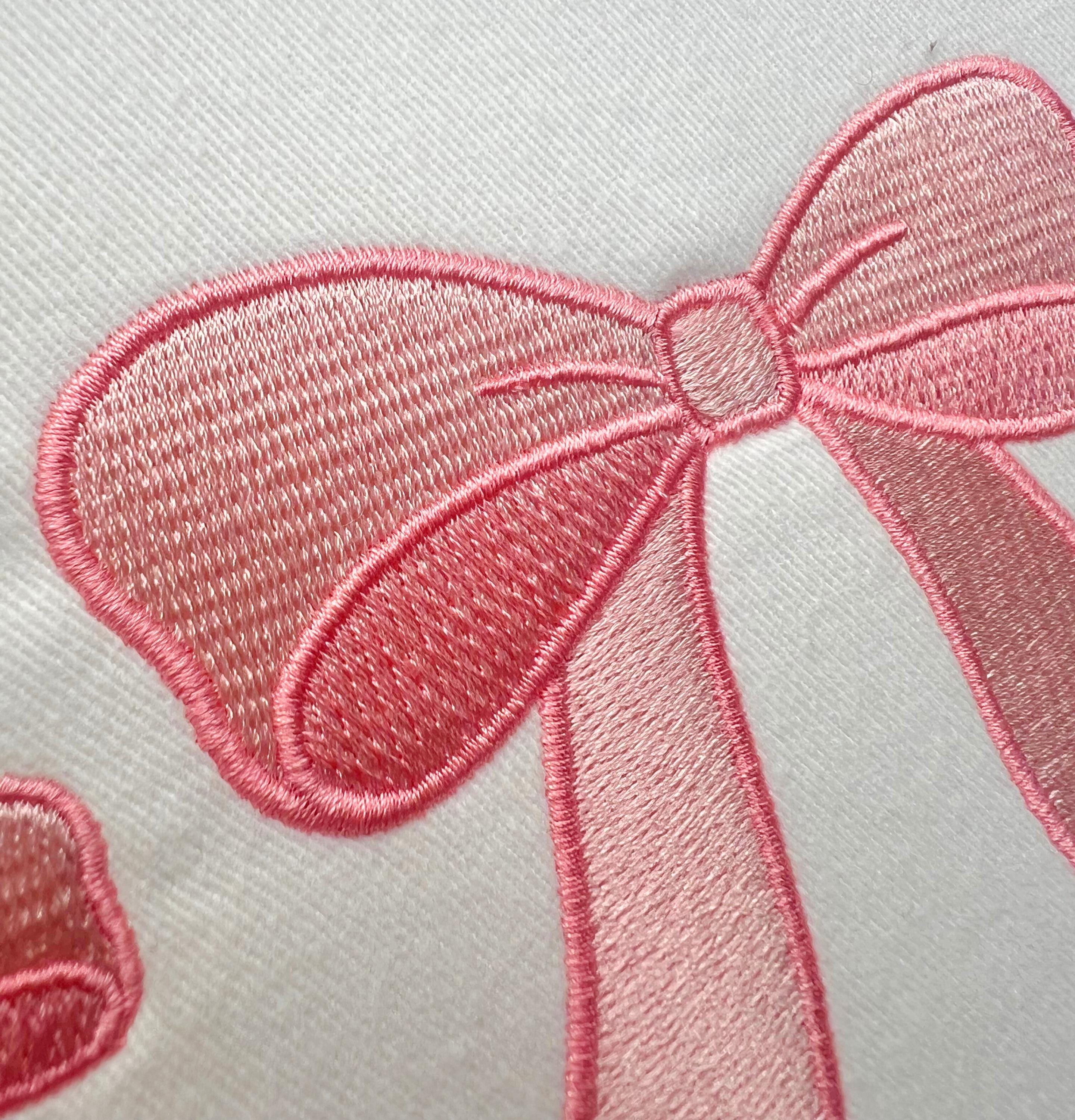 Bow Machine Embroidery Design, Coquette Embroidery Design, File in PES ...