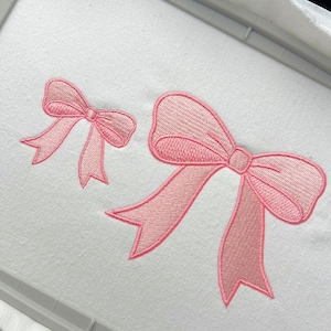 Bow Machine Embroidery Design, Coquette Embroidery Design, File in PES ...
