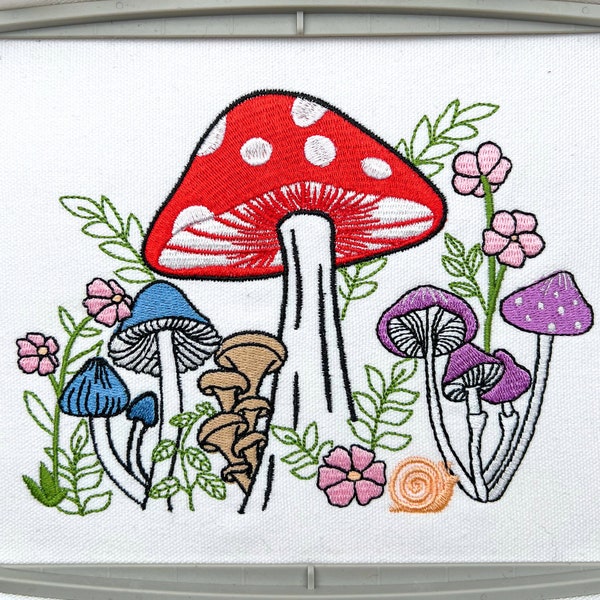 Mushroom Embroidery - Etsy