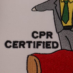 CPR Certified Machine Embroidery Design, Office Embroidery Design ...