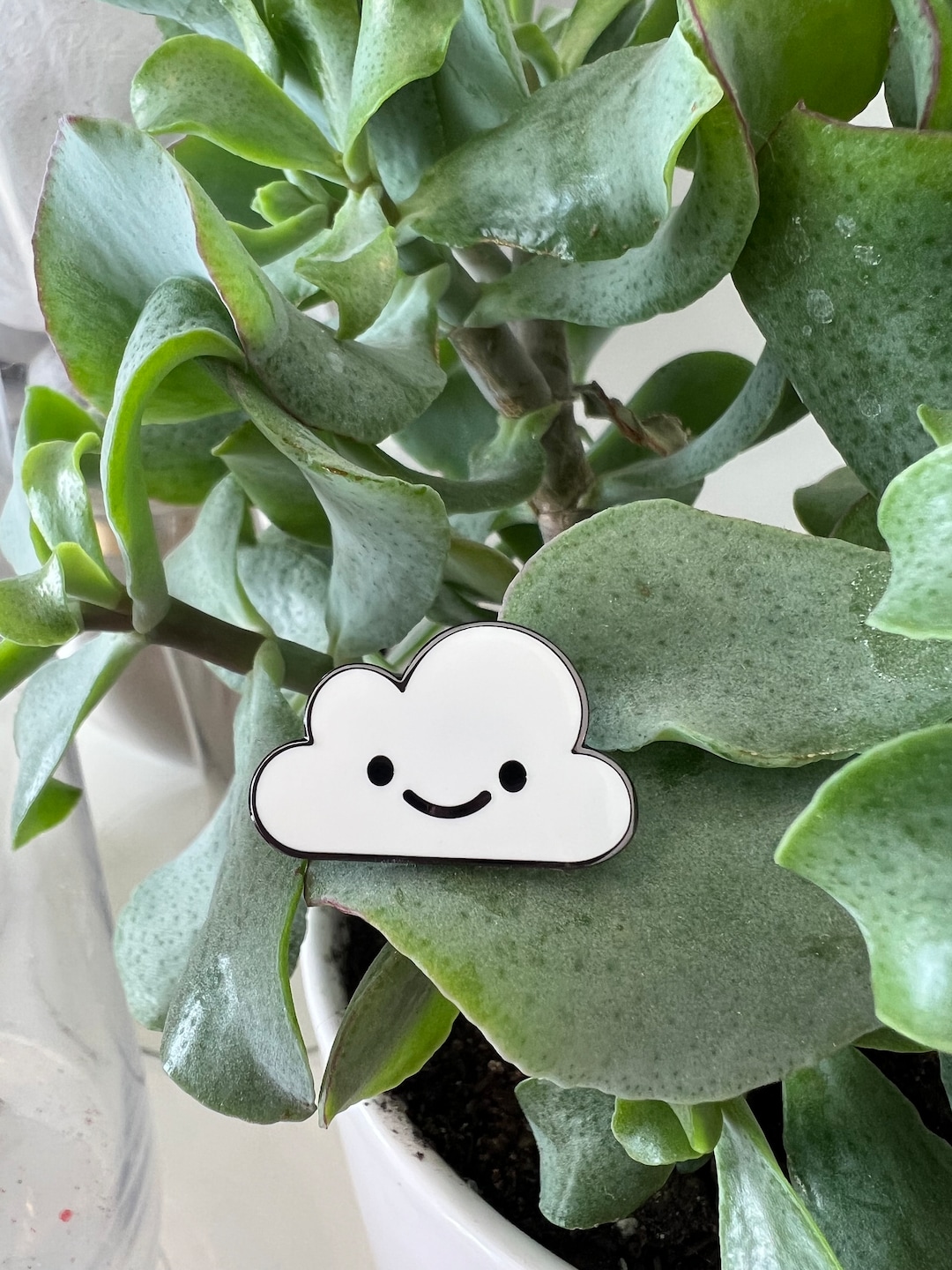 White Cloud Hard Enamel Pin - Etsy