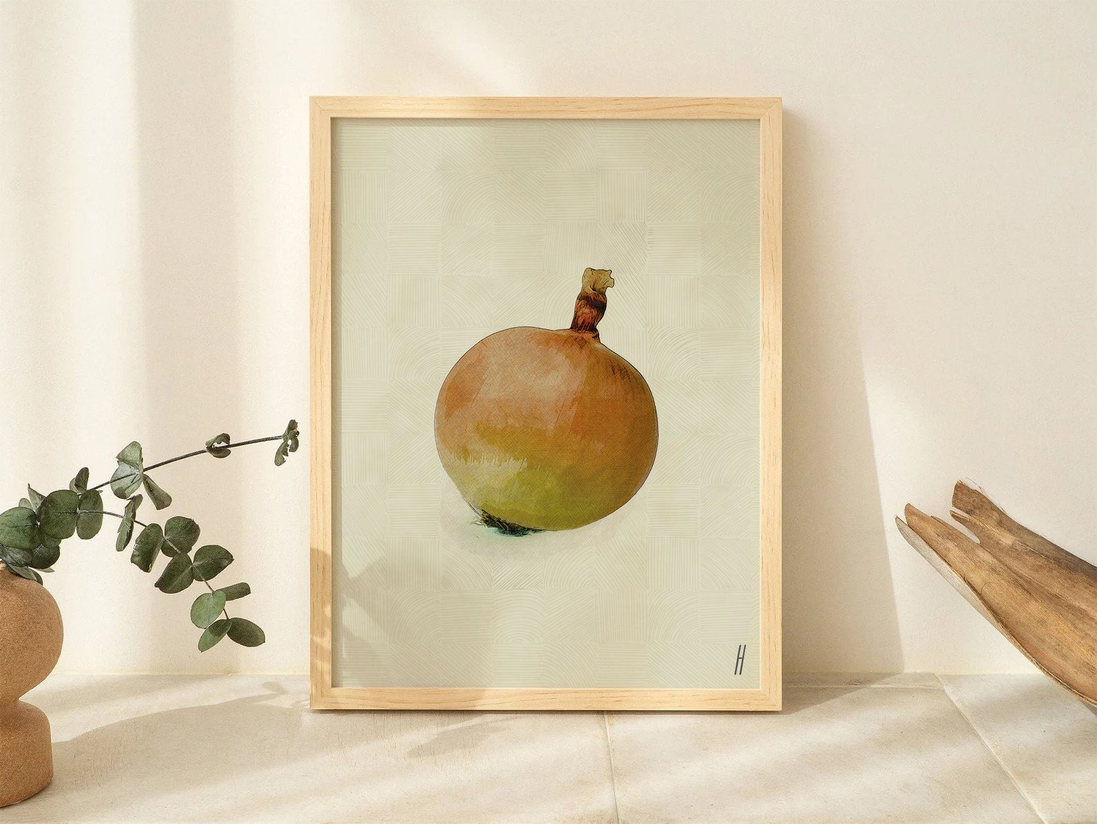 Onion Kitchen Wall Art | Dining Room Decor Vegetable Digital Print Home ...