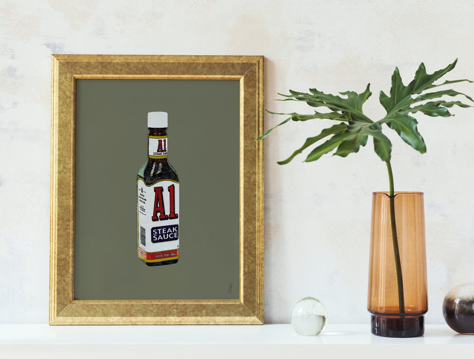 A1 Steak Sauce Kitchen Wall Art | Dining Room Decor Digital Print Home ...