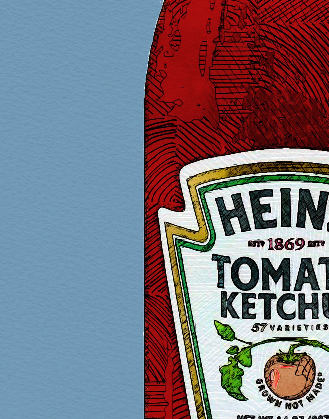 Heinz Ketchup Kitchen Wall Art | Dining Room Decor Digital Print Home ...
