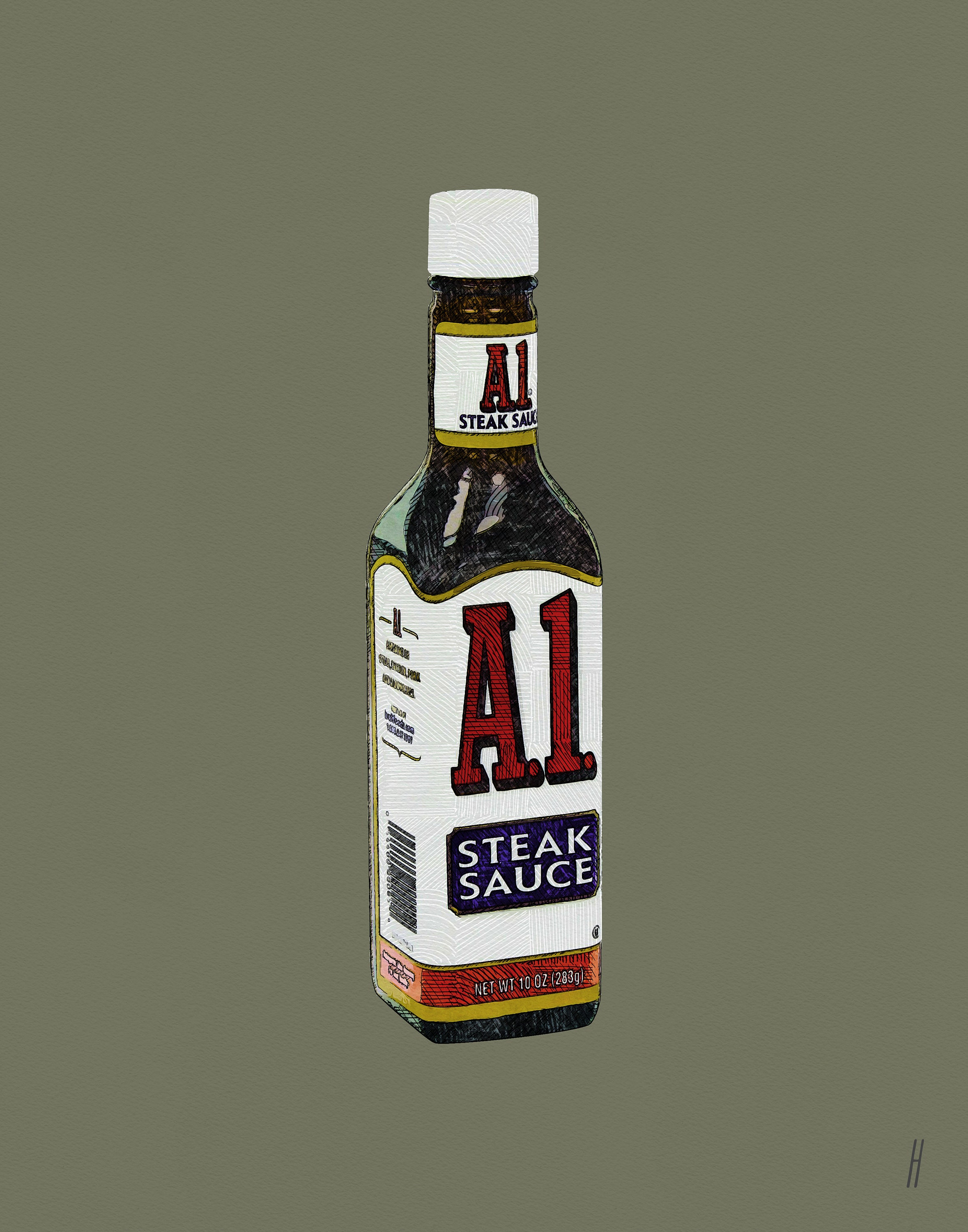 A1 Steak Sauce Kitchen Wall Art | Dining Room Decor Digital Print Home ...
