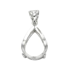 Pear Shaped Basket Pendant Setting With Pear Prongs Mounting Including ...