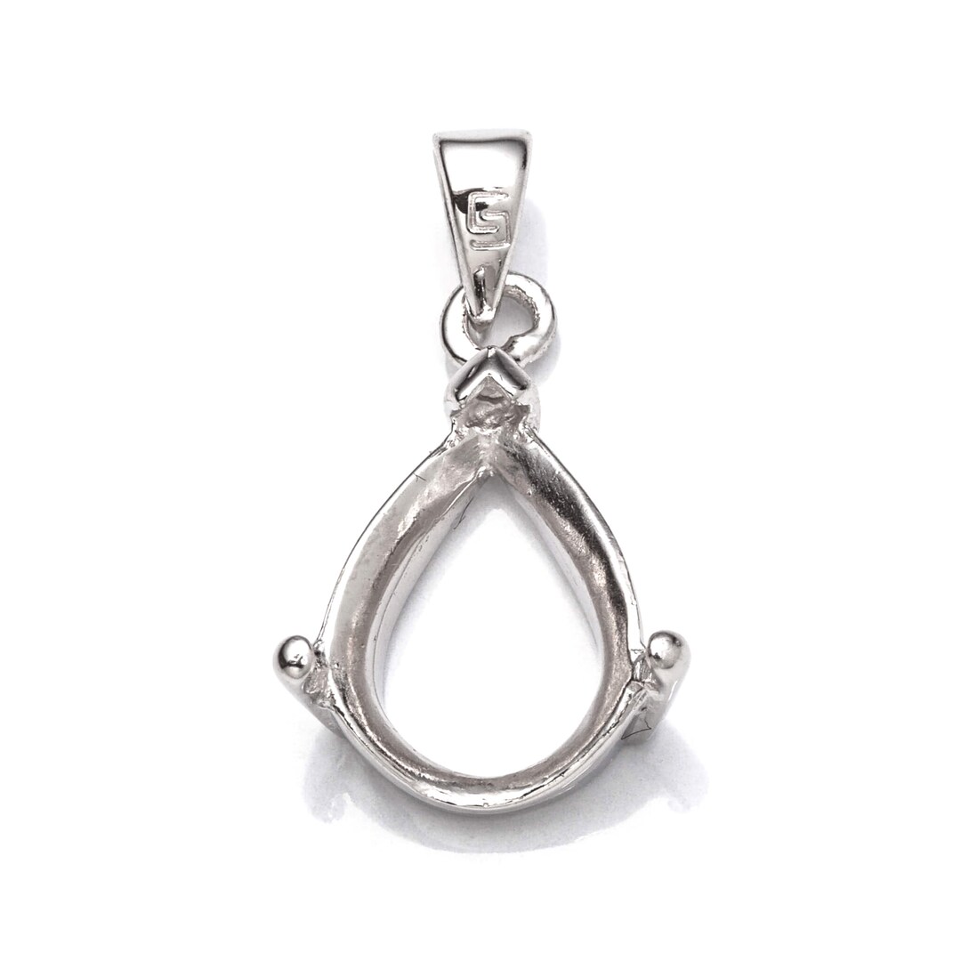 Pear Pendant Setting With Pear Prongs Mounting Including Bail in ...