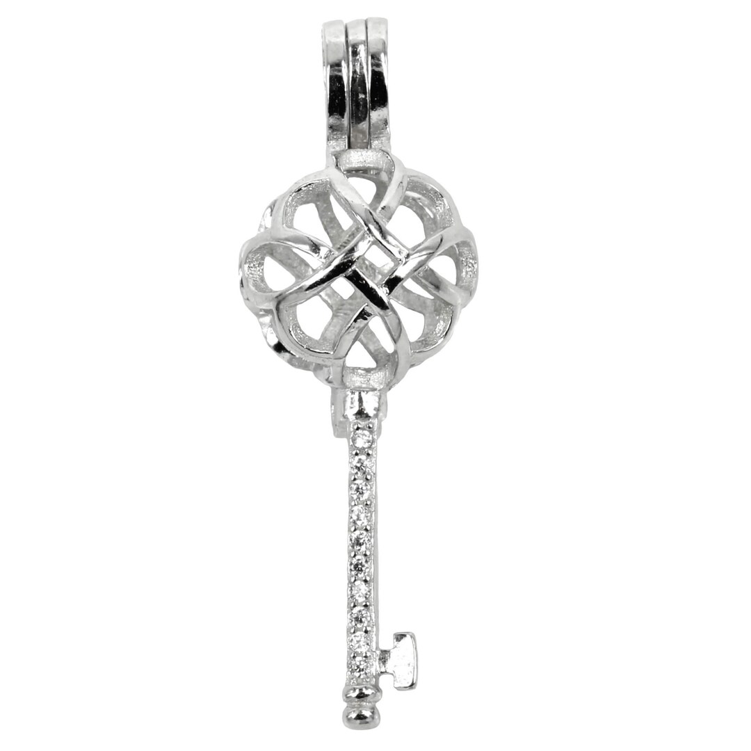 Celtic Key Cage Pendant Setting With Unique Cage Mounting Including ...