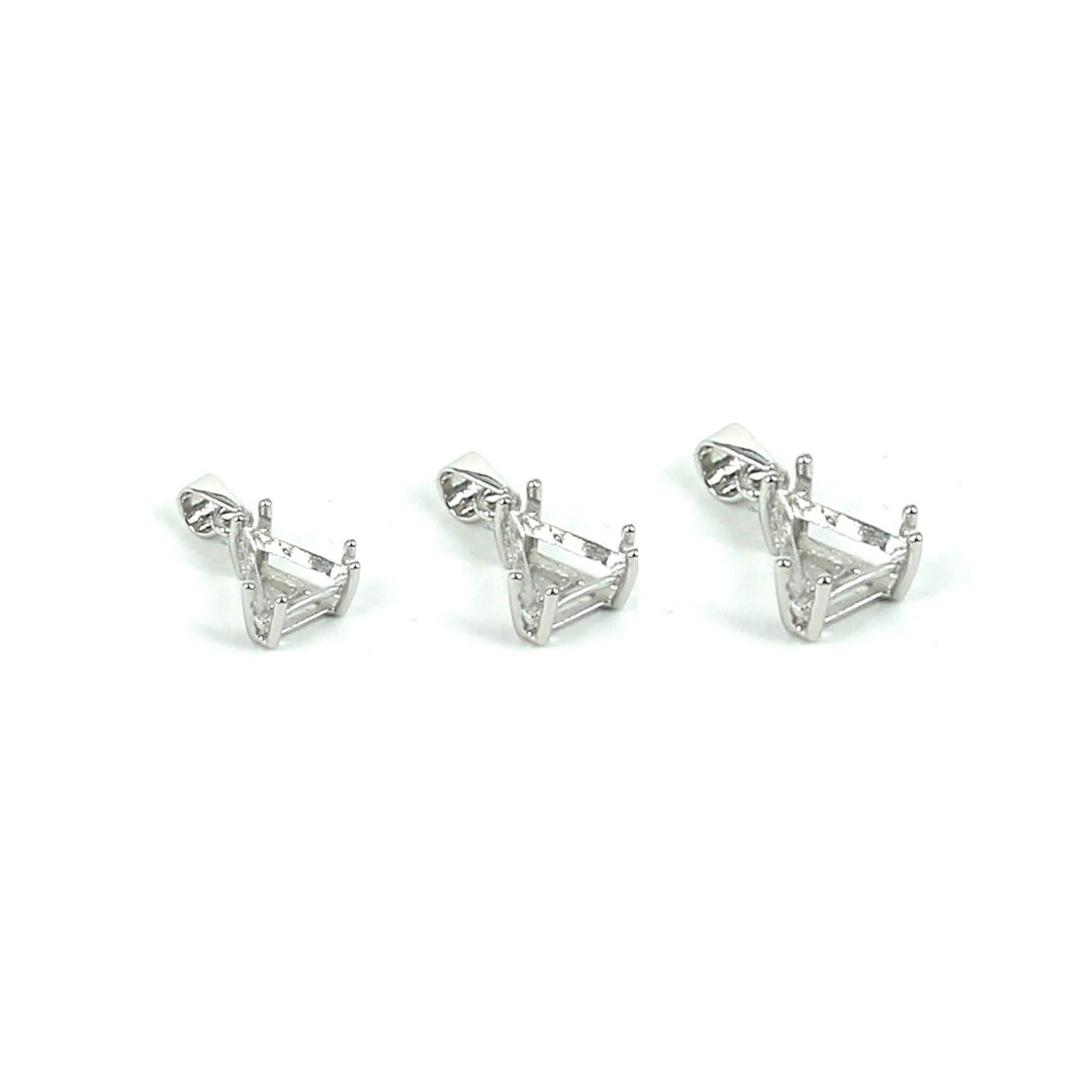 Triangular Pendant Setting With Triangular Shape Prongs Mounting ...