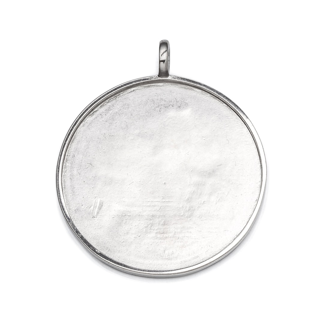 Round Pendant Setting With Round Bezel Mounting Including Loop in ...