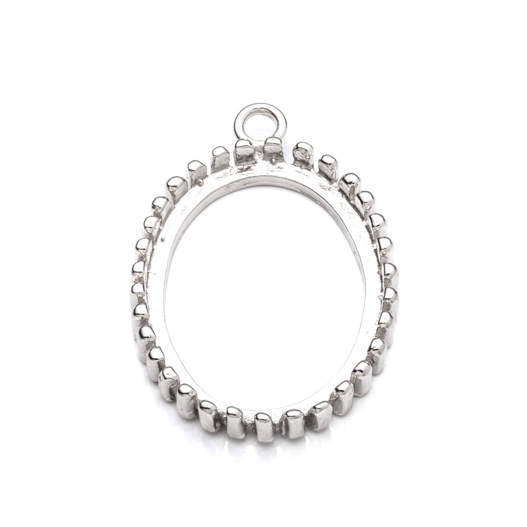 Oval Pendant Setting With Oval Bezel Mounting Including Loop in ...