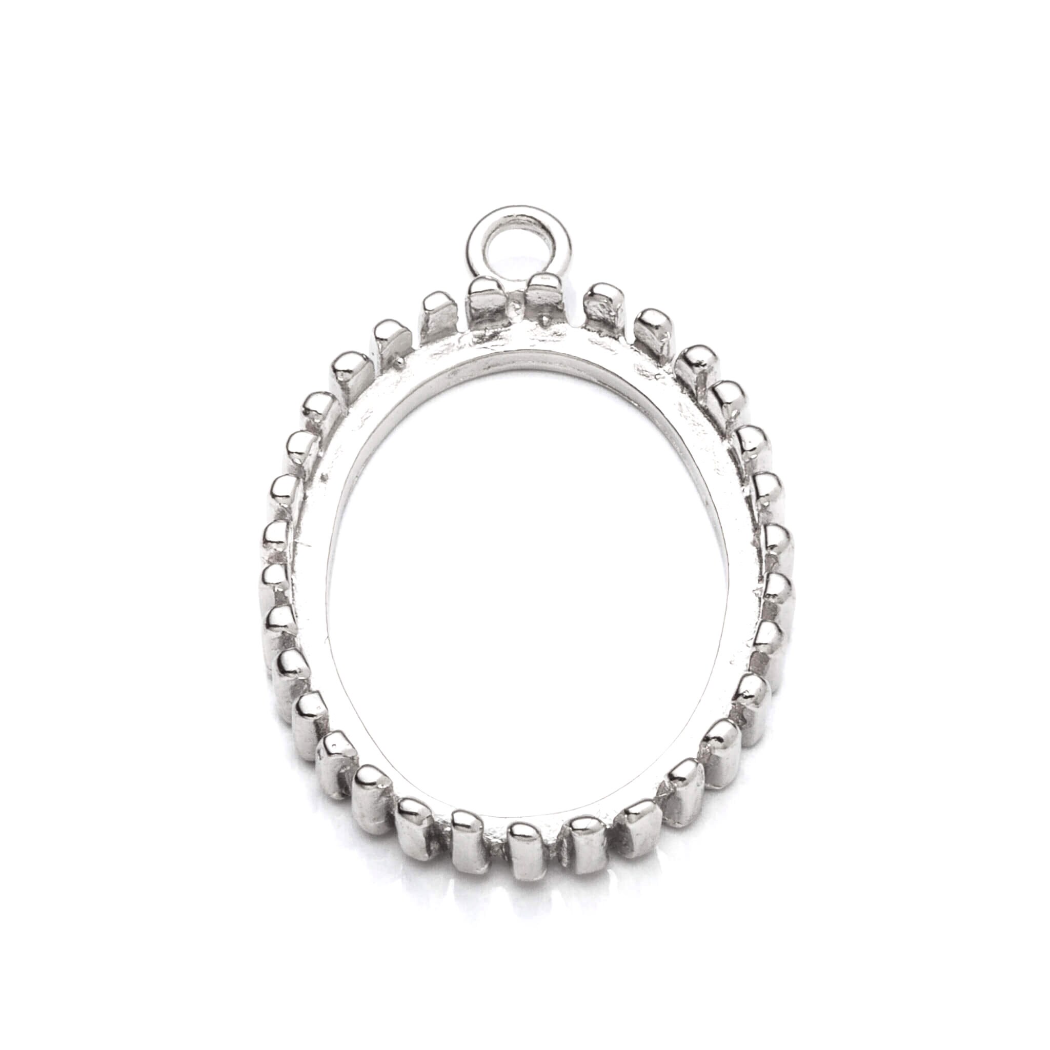 Oval Pendant Setting With Oval Bezel Mounting Including Loop in ...
