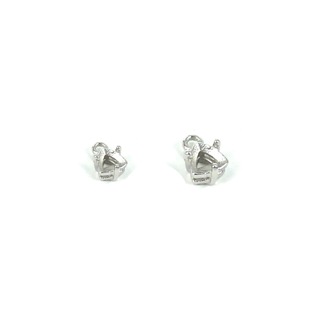Pendant Setting With Triangular Shape Prongs Mounting in Sterling ...