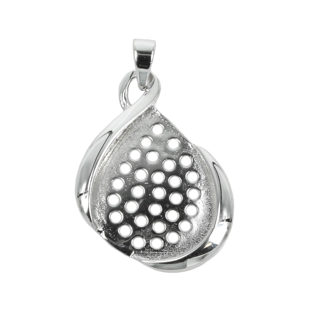 Pear Pendant Setting With Pear Shape Bezel Glue on Mounting Including ...