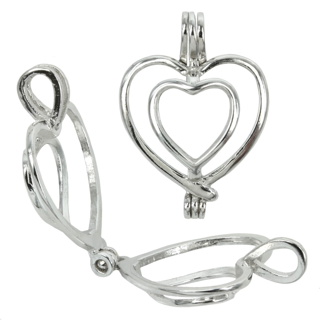 Heart Cage Pendant Setting With Heart Cage Mounting Including Bail in ...