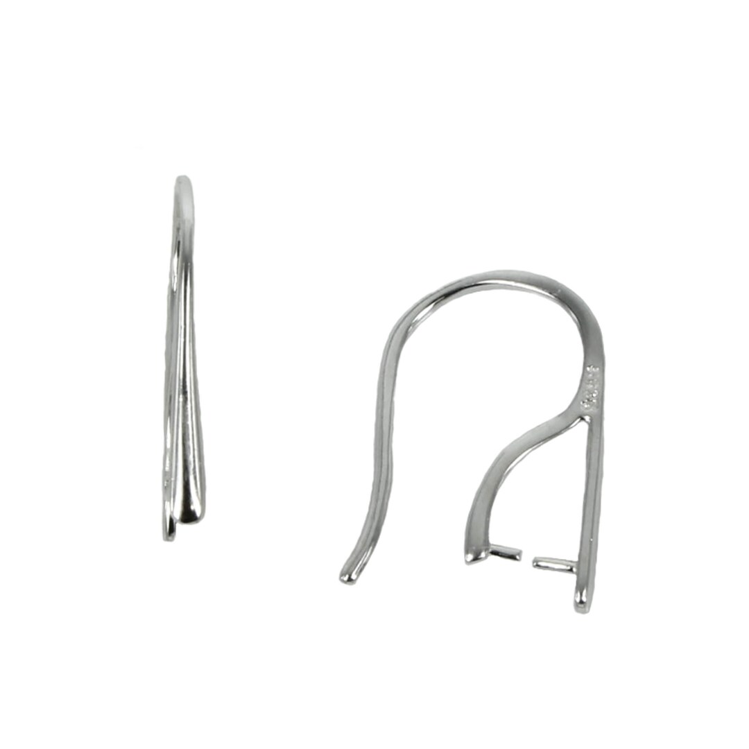 Thin Pear Shape Ear Wires Earrings Settingss With Pinch Bail Mounting ...