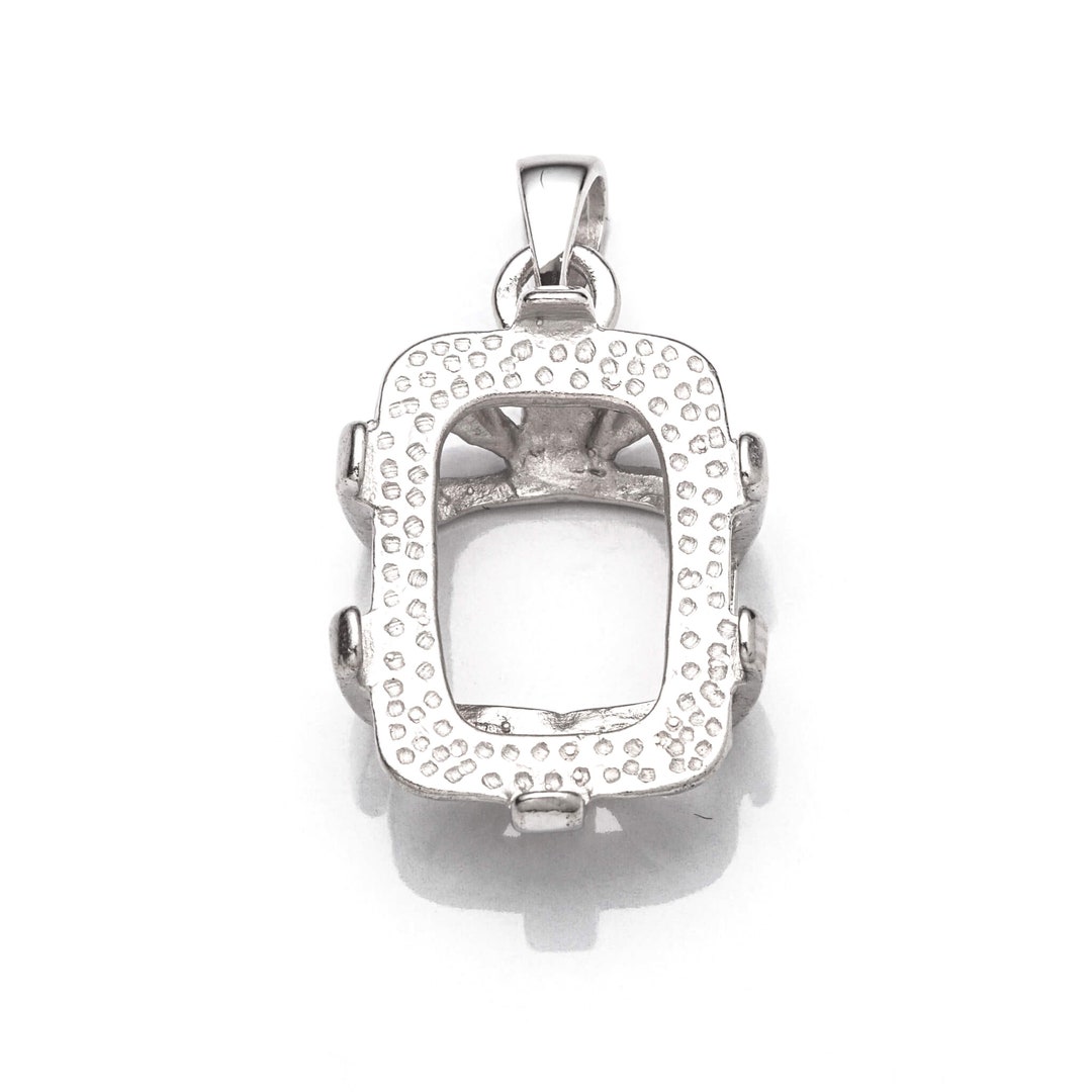 Rectangular Pendant Setting With Rectangular Bezel Mounting Including ...