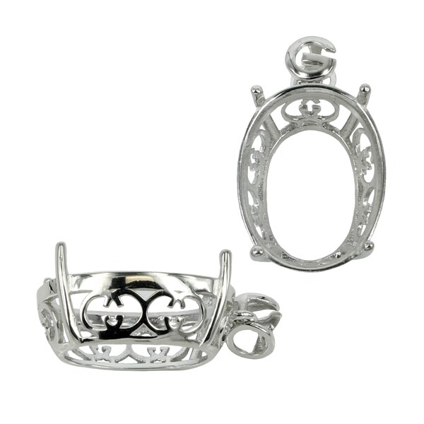 Oval Pendant Setting - Etsy