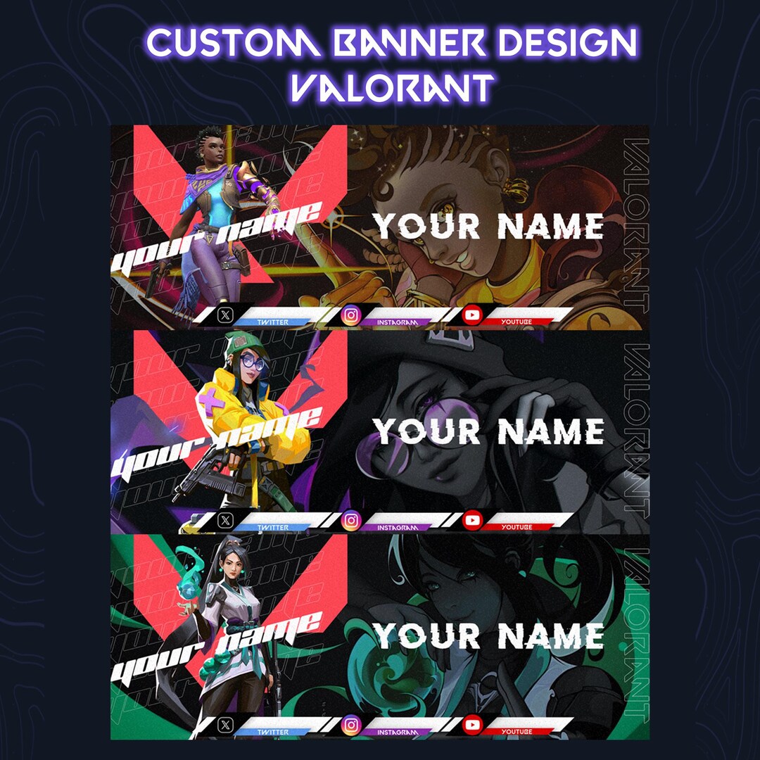 Custom Banner Design Valorant - Etsy