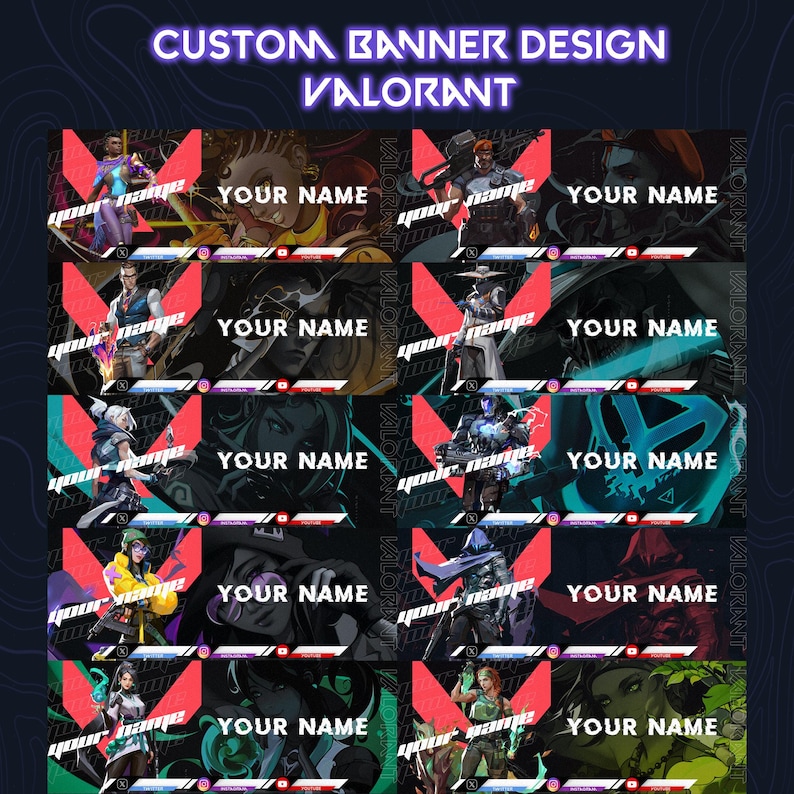 Custom Banner Design Valorant - Etsy