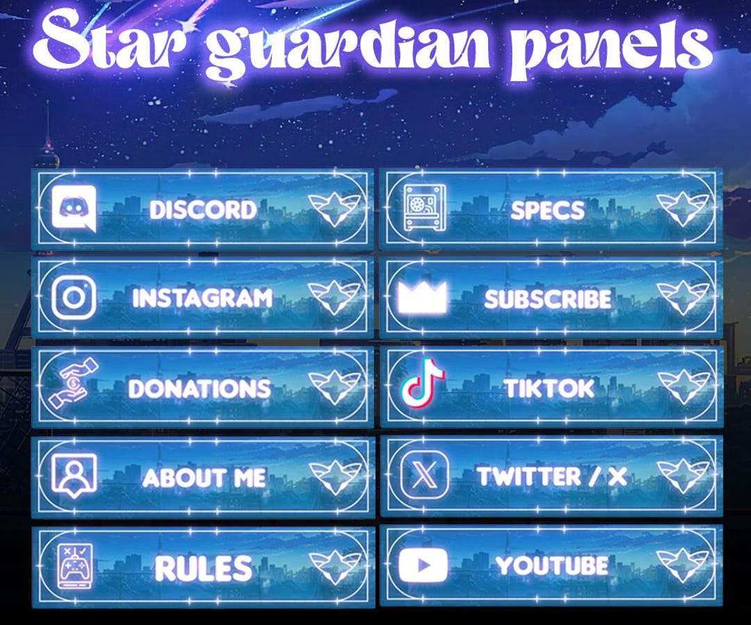 Star Guardian Twitch Panels Pack - Etsy