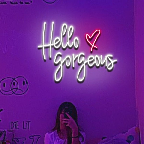 Hello Gorgeous Wall Art Sign - Etsy