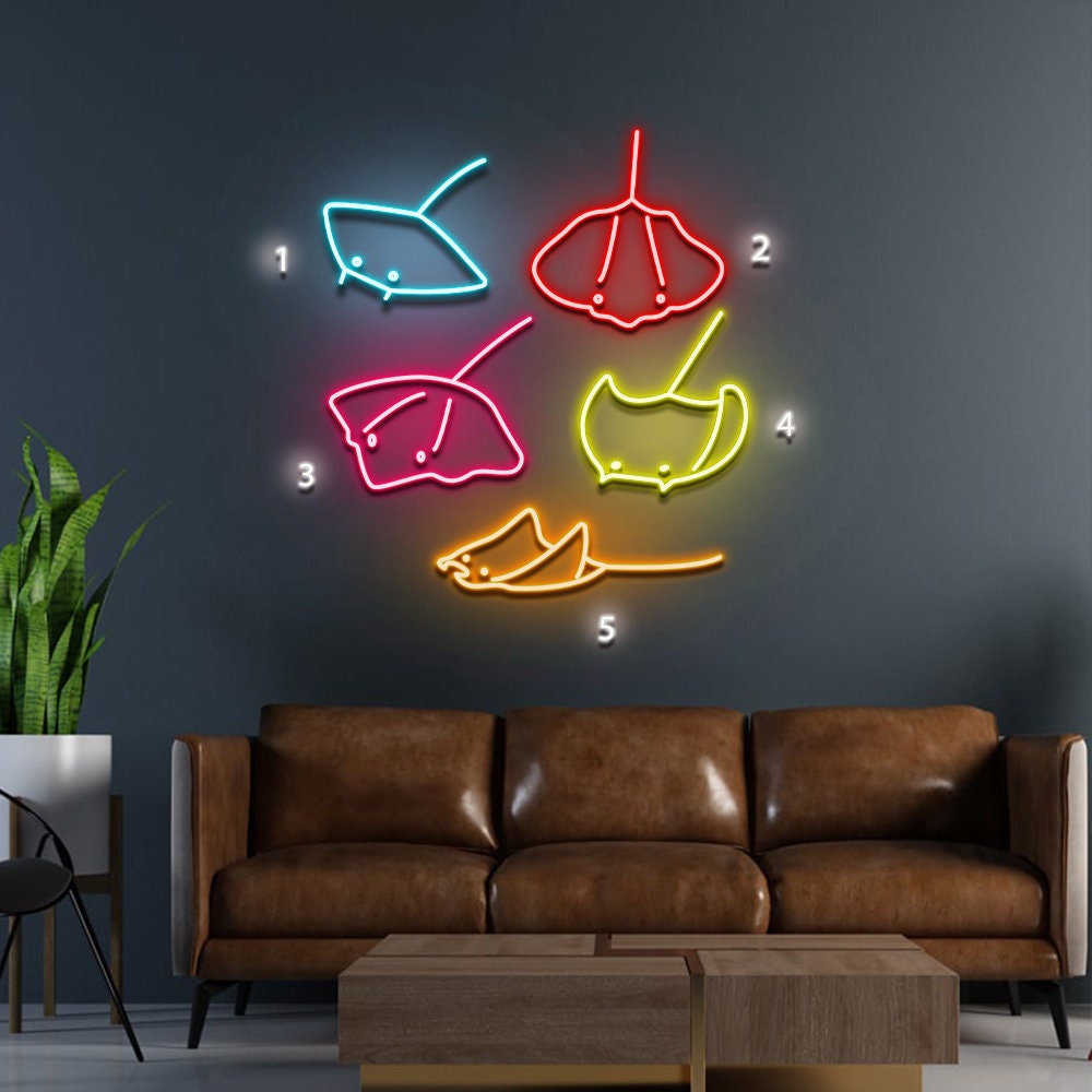 Ray Neon Sign Ray Neon Sign Ocean Monster Neon Sign Fish - Etsy
